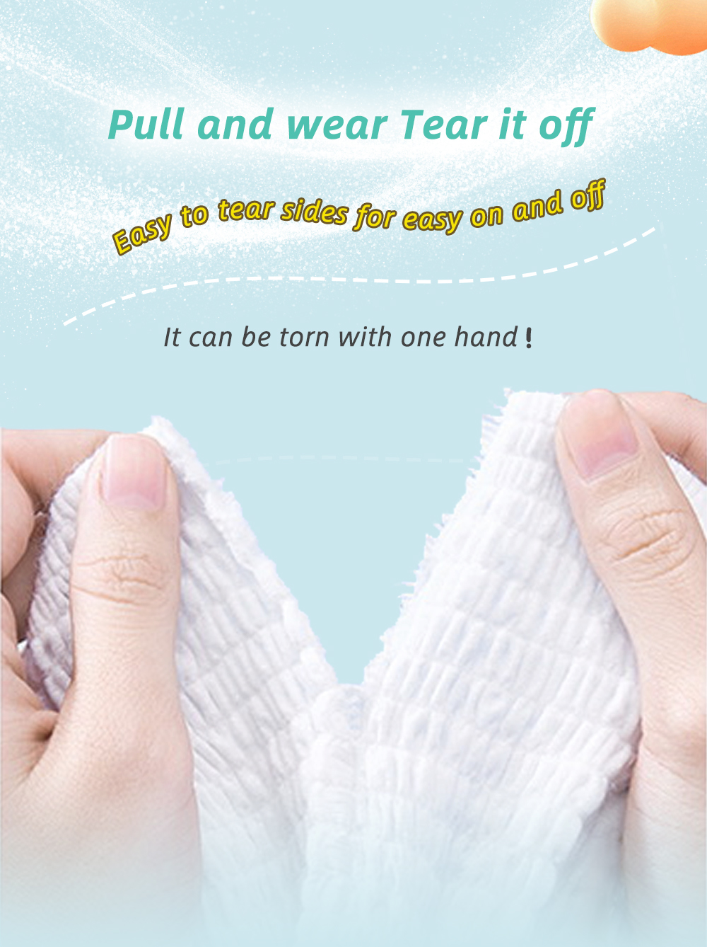 Penbose Baby Diaper or Pull Up Pants Tapes M/L/XL/XXL/3XL 50pcs diaper ...