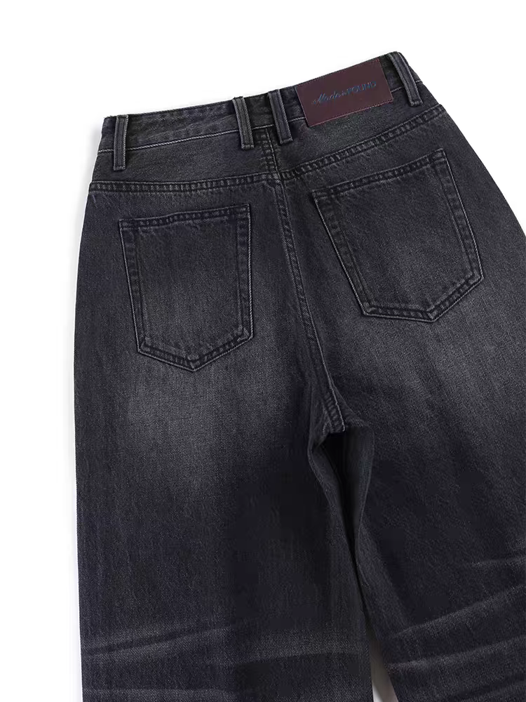 New Black denim pants for women high waist Baggy denim pants Wide Leg ...