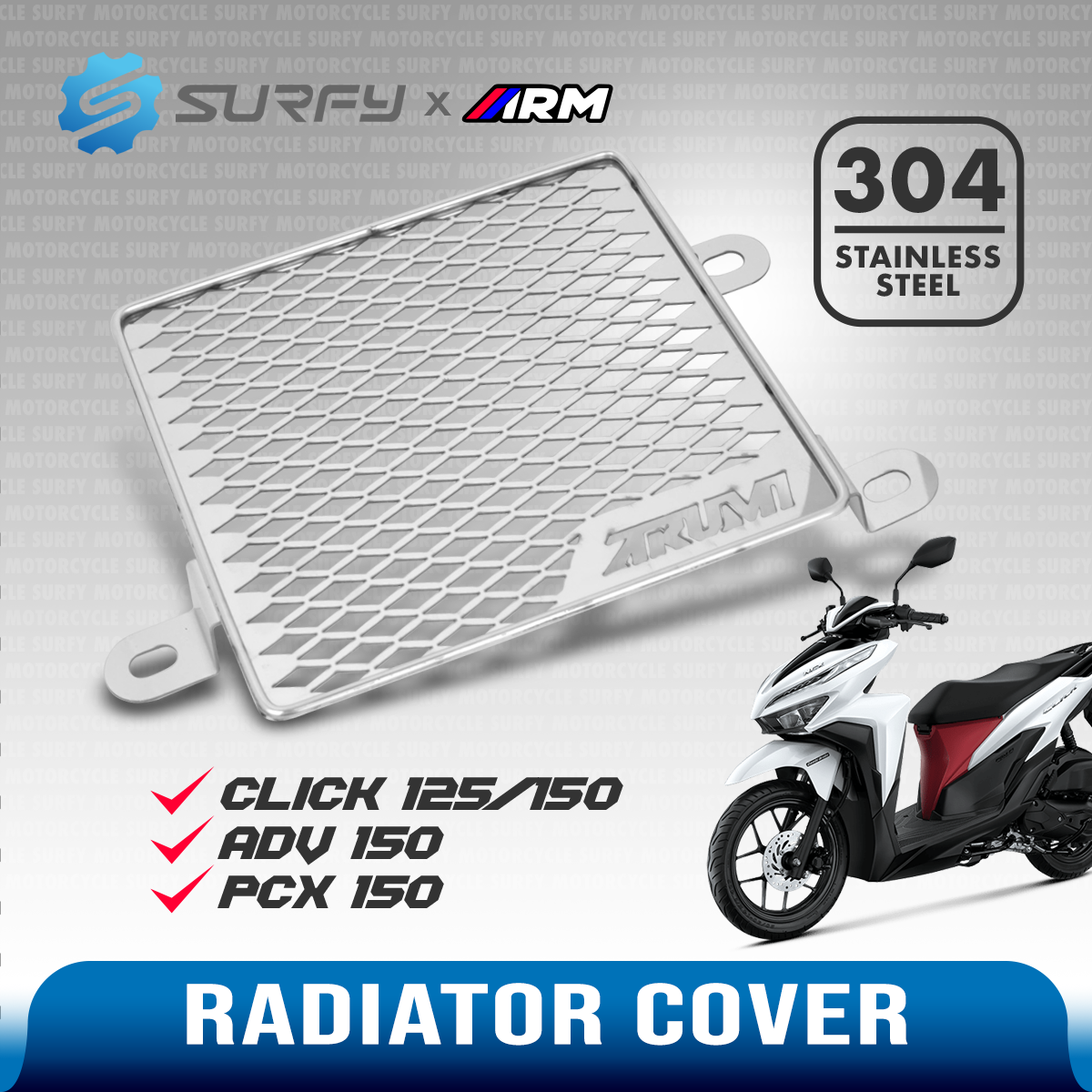 ARM Radiator Cover For Click 125i/150i ADV 150 PCX 150 Premium 304 ...