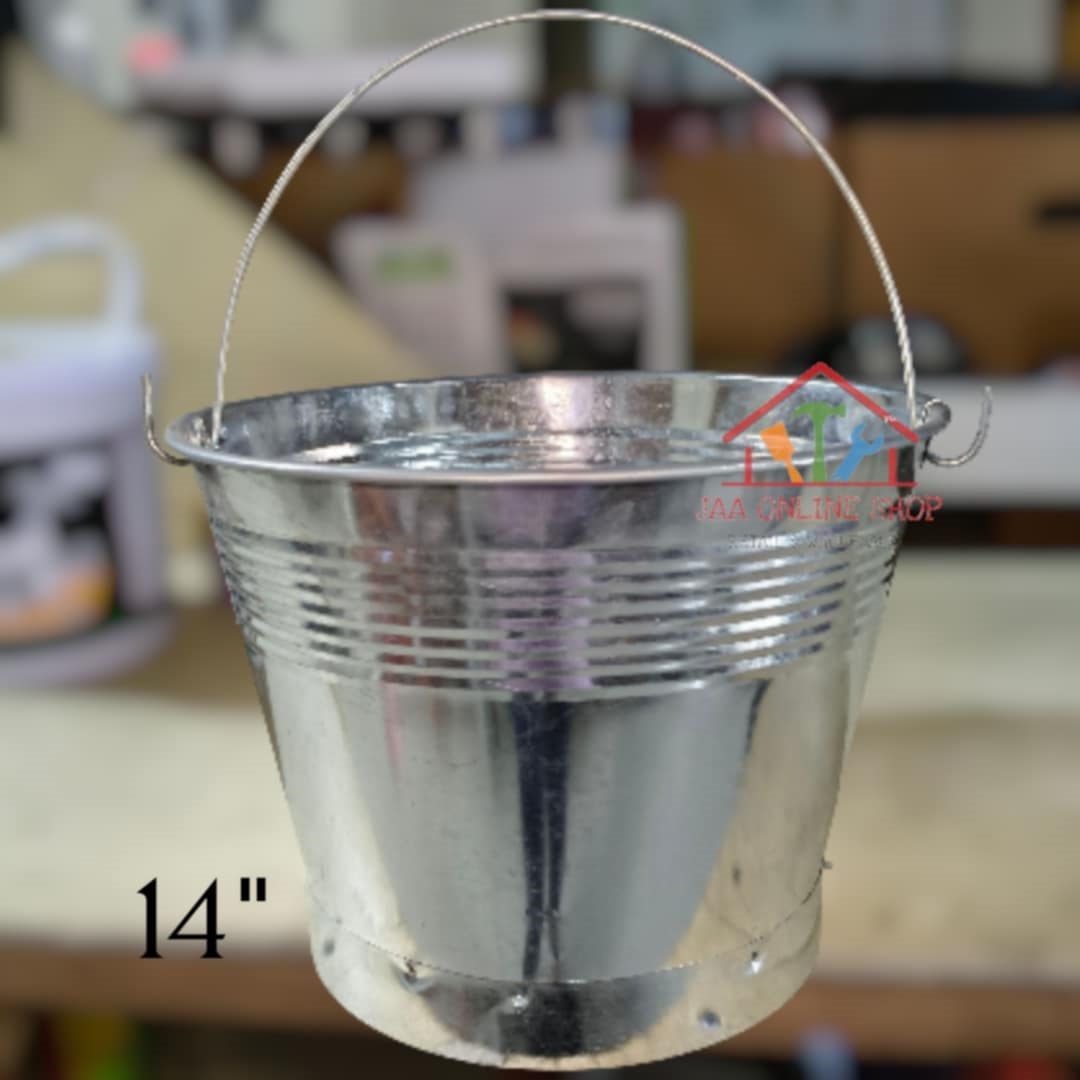 G.I Cement Pail " For Construction Galvanized Iron Timba Storage Mixing ...
