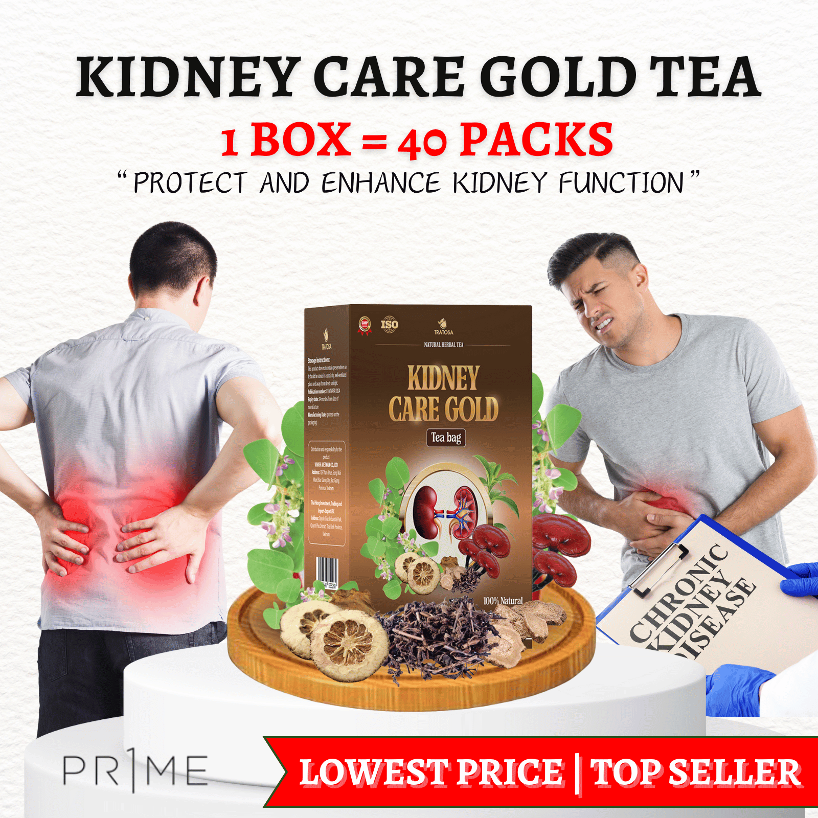 Kidney Care Gold Tea l Support Kidney Health l For Healthy Urination l ...