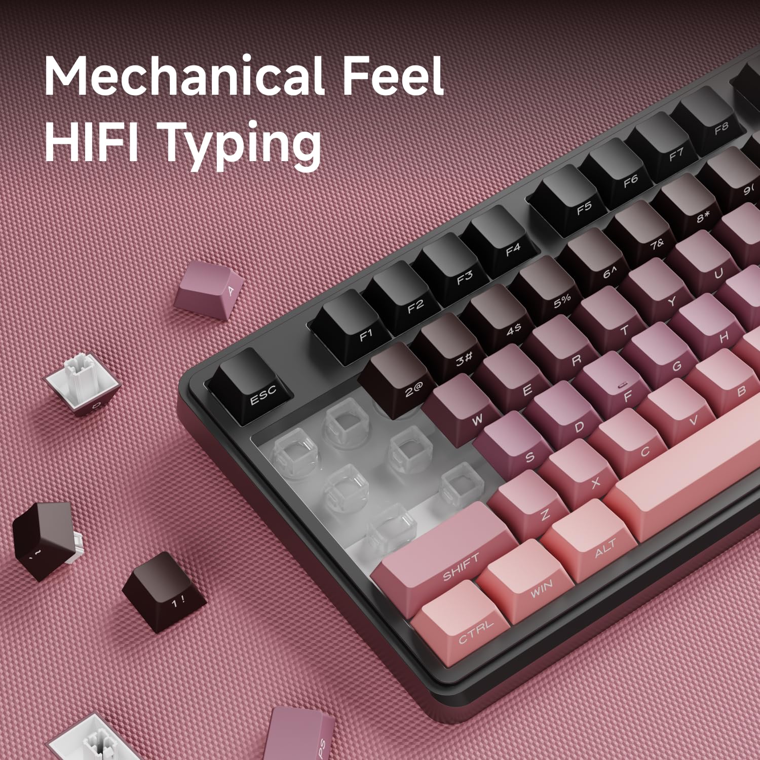 Zeus V102Pro Wireless Keyboard 99 Keys Membrane Gaming Keyboard W ...