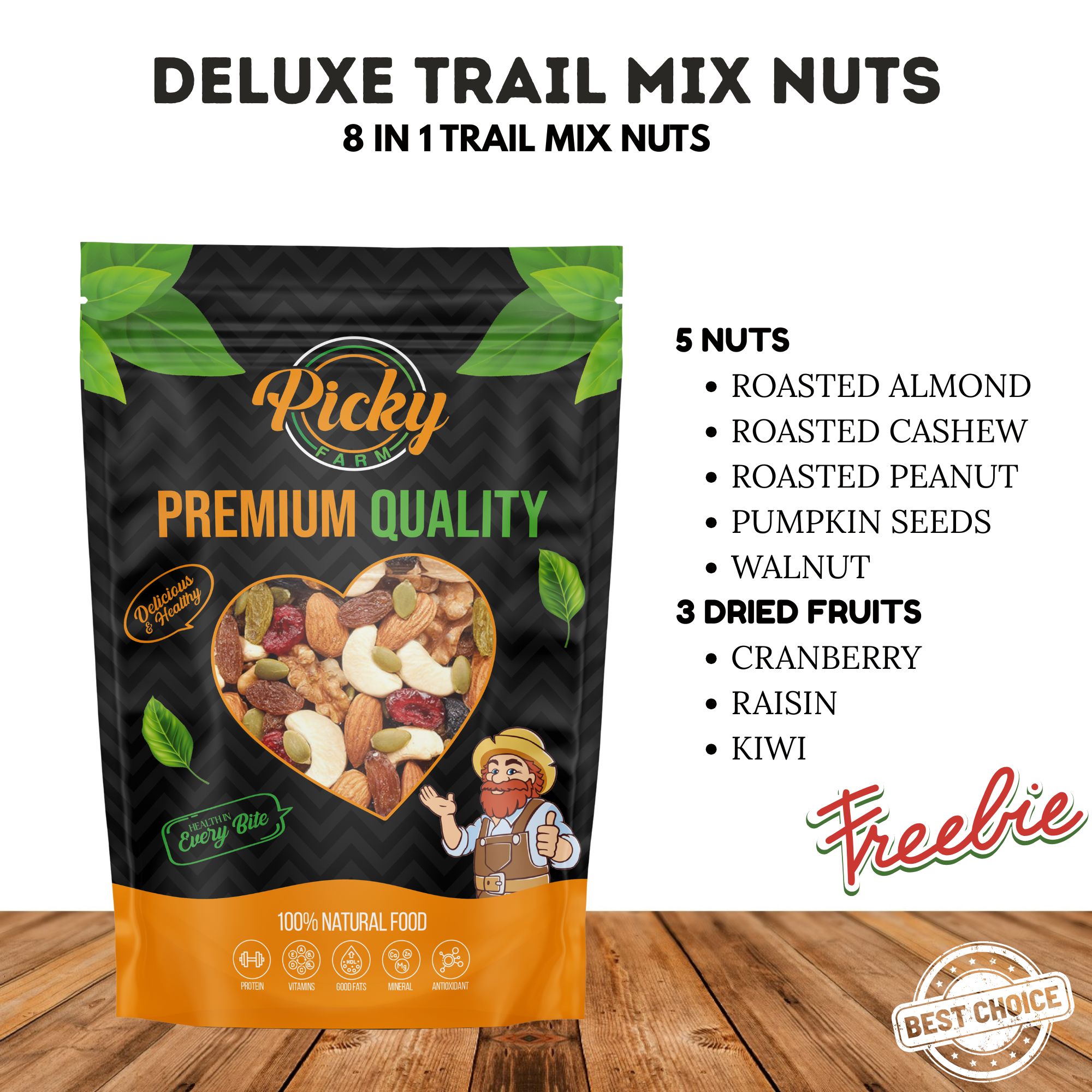 Deluxe Trail Mix | 8 in 1 Trail Mix 250g - 500g | Best Choice Trail Mix ...