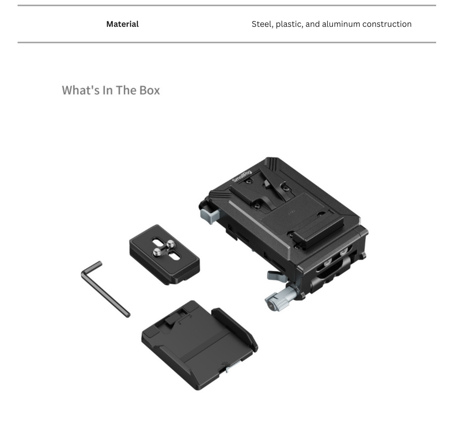 SmallRig V Mount Battery Plate Kit with QR Plate LCD Protector, Cable ...