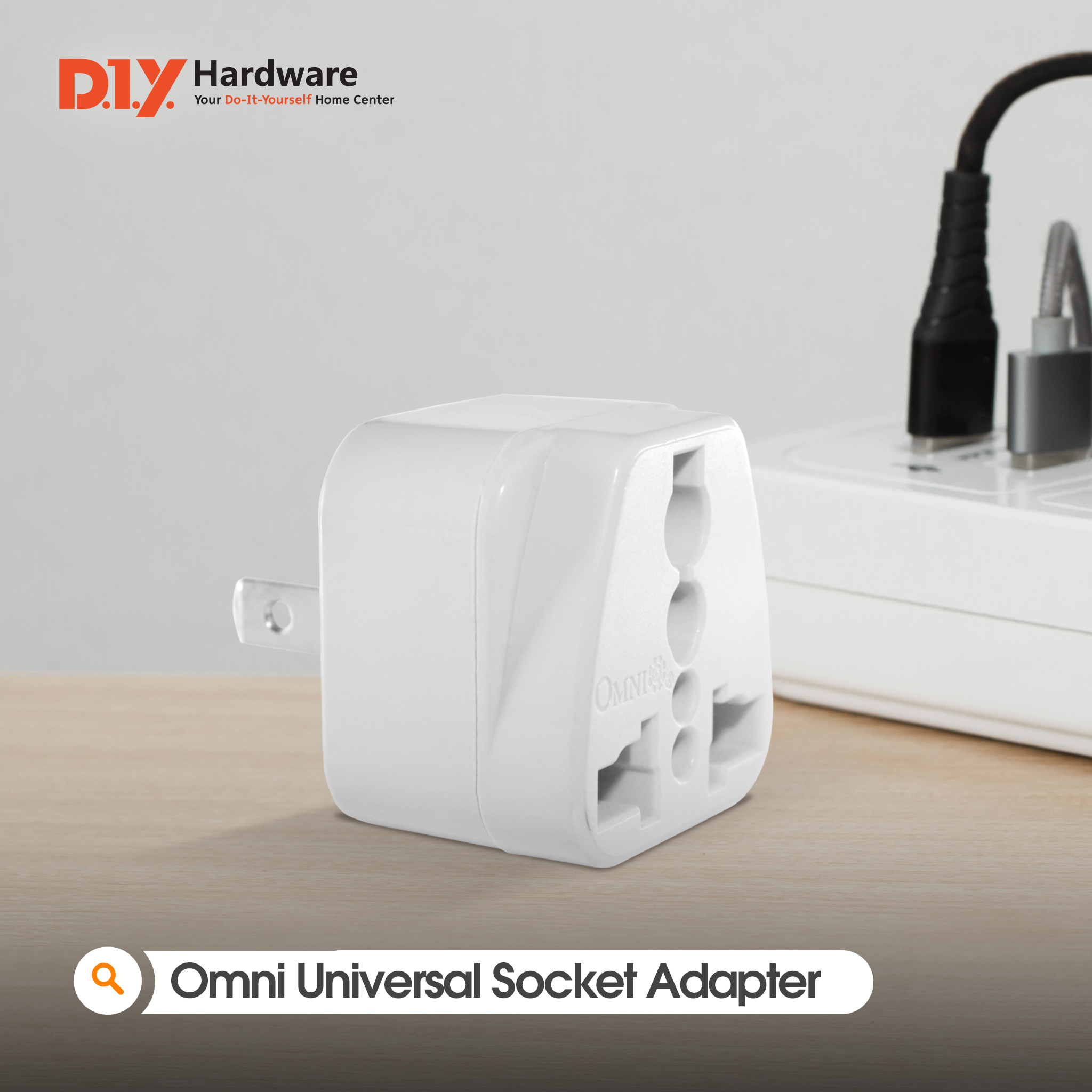 OMNI Universal Socket Adapter WUA-002 10A 250V Copper Insides Durable ...