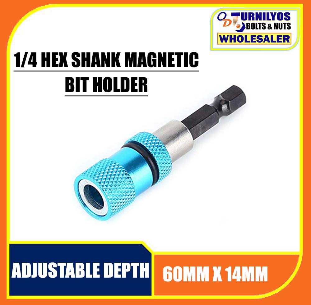 1/4" HEX SHANK MAGNETIC BIT HOLDER ADJUSTABLE DEPTH BIT QUICK CONNECTOR ...