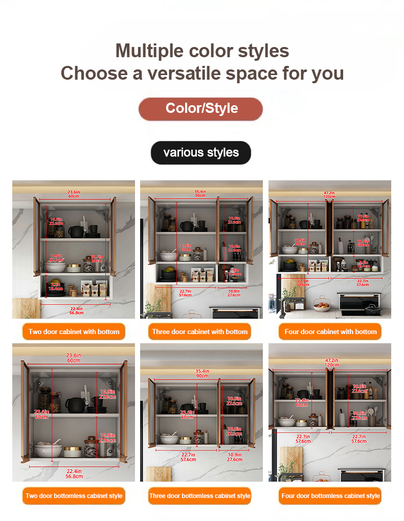 CASAVELO Aluminum Kitchen Cabinets, Termite Proof Hanging Cabinets ...