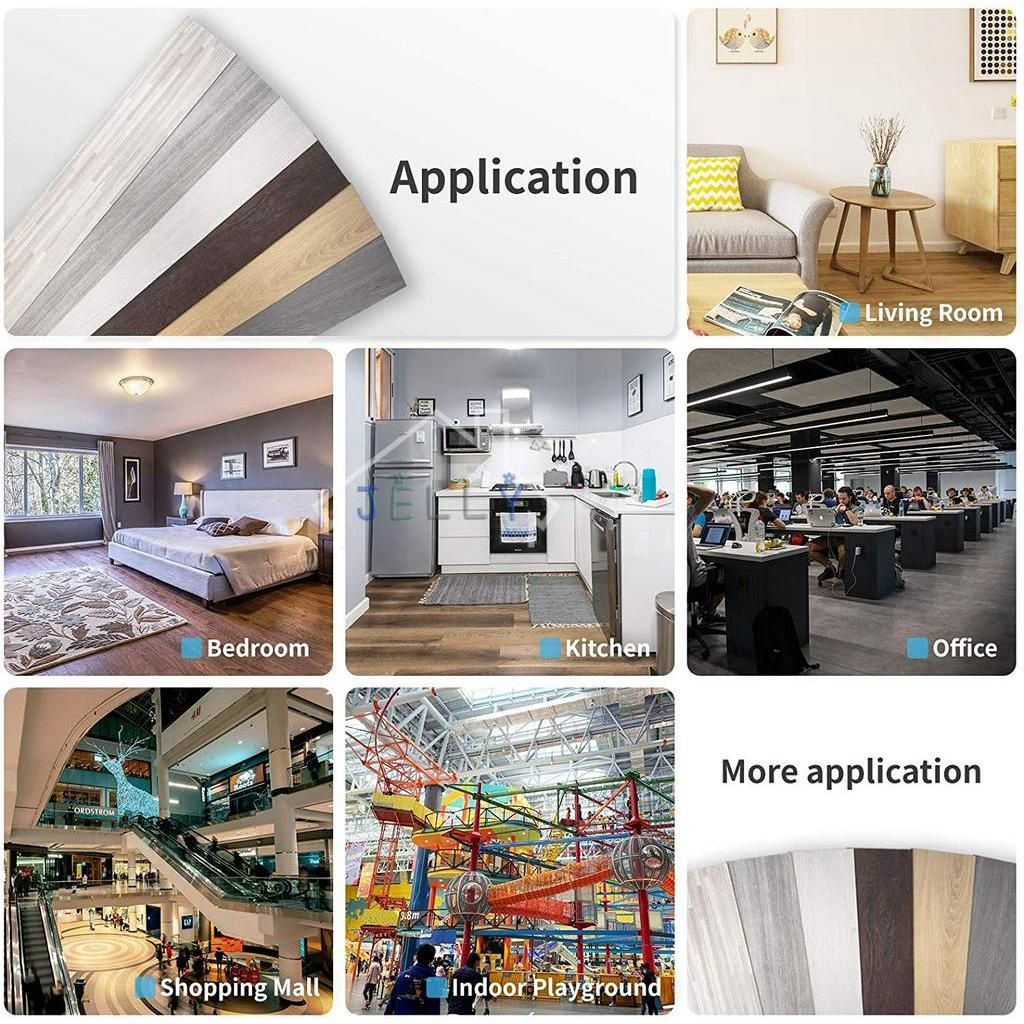 150PCS Wood Grain Vinyl Floor Sticker 91X15CM Self Adhesive PVC Tiles ...