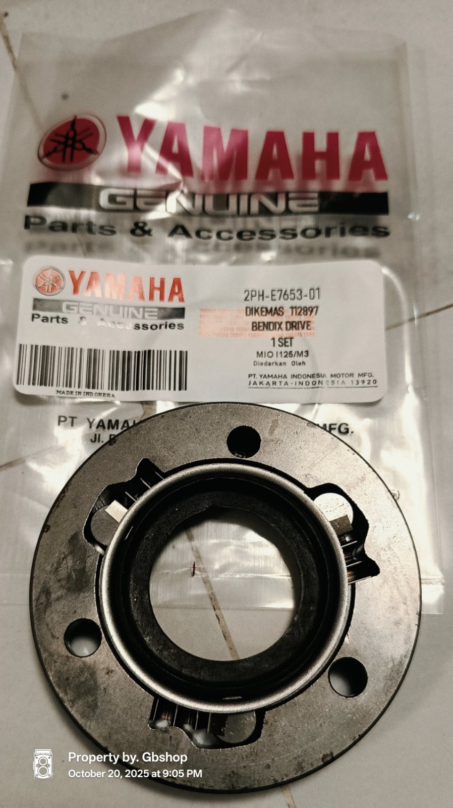 MIO I 125 YAMAHA BENDIX DRIVE M3 MIO SOUL 125 GENUINE PARTS 2PH-E7653 ...