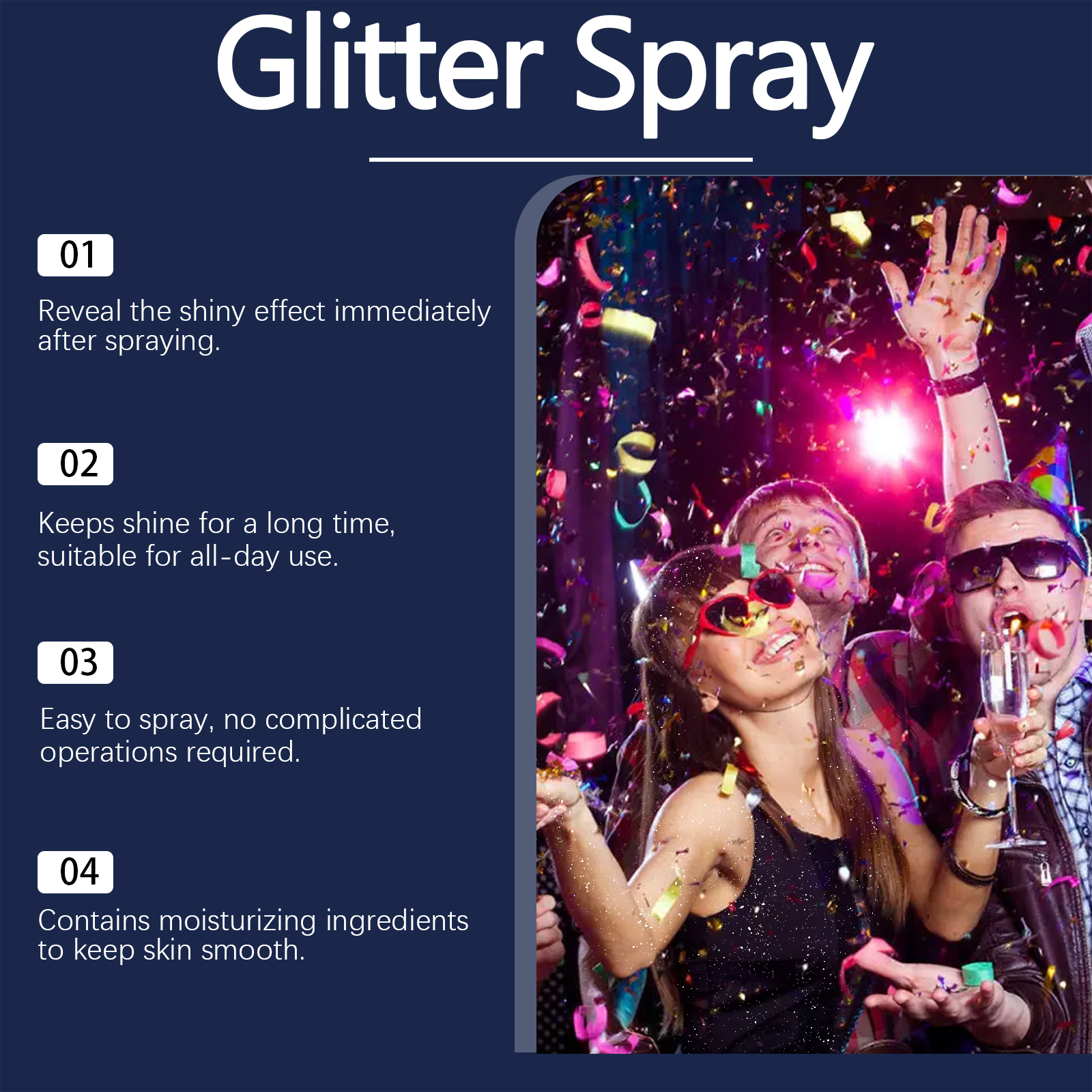 EELHOPE Night club party glitter spray for Body Hair Clothes Dating ...
