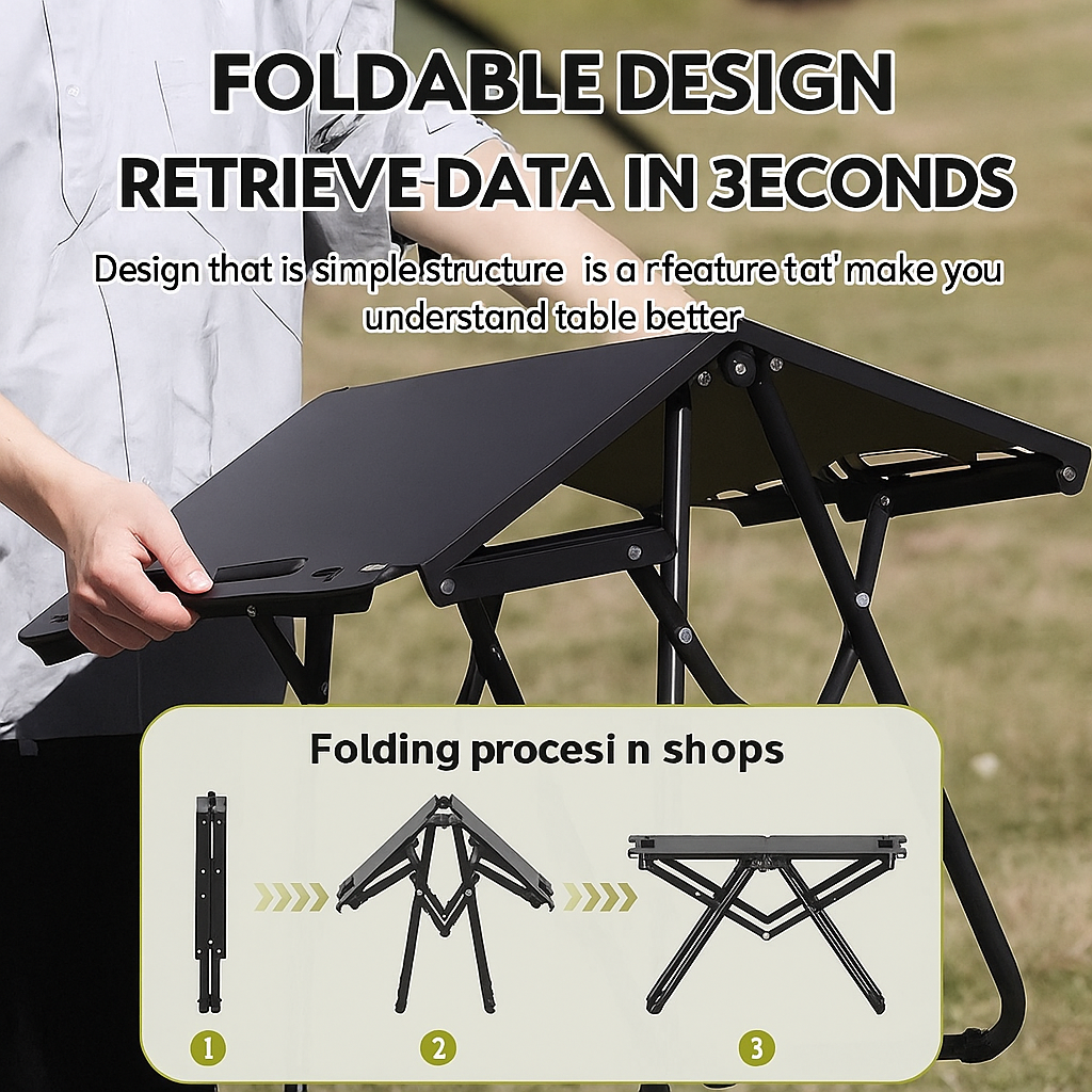 IGT Tactical barbecue Folding Camping Table suitable for outdoor ...