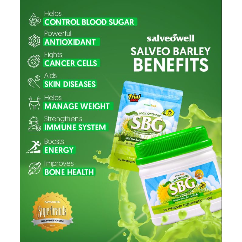 SBG Barley Grass Powder ( jar 240 grams) –100% Organic Barley for ...