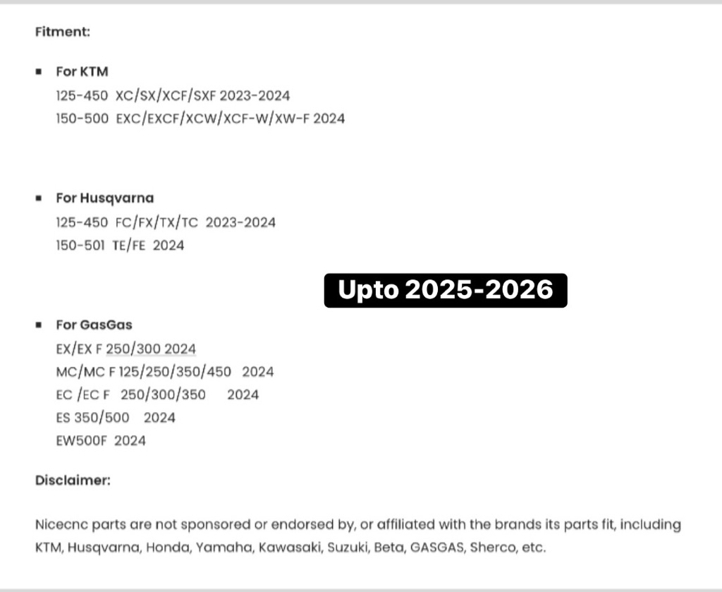 RADIATOR GUARDS GAS GAS 125 250 300 350 EC MC EX ECF 2024-2026 | Shopee ...