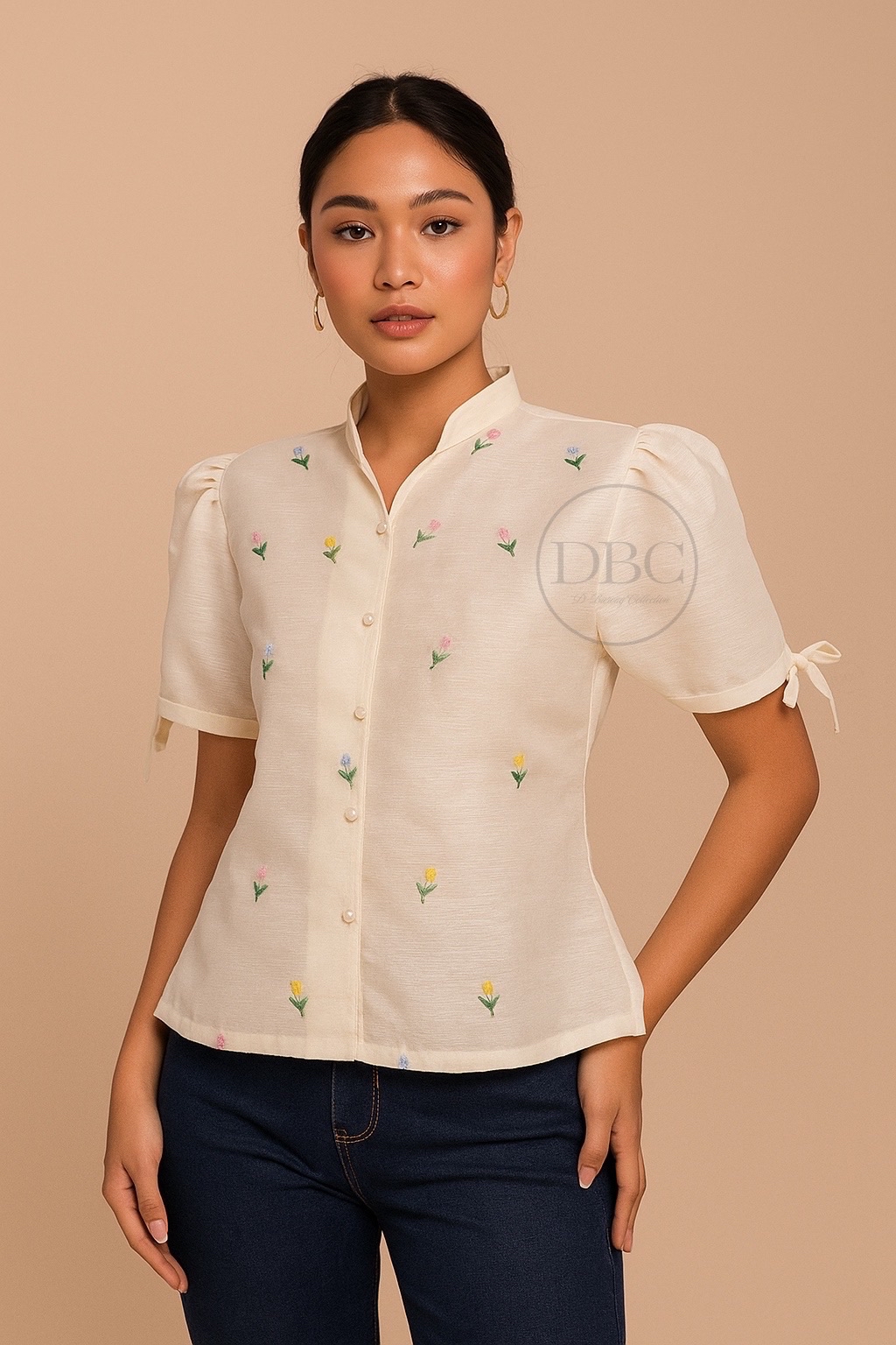 MODERN FILIPINIANA TOP WITH FLORAL EMBROIDERY (JUSILYN WITH LINING ...