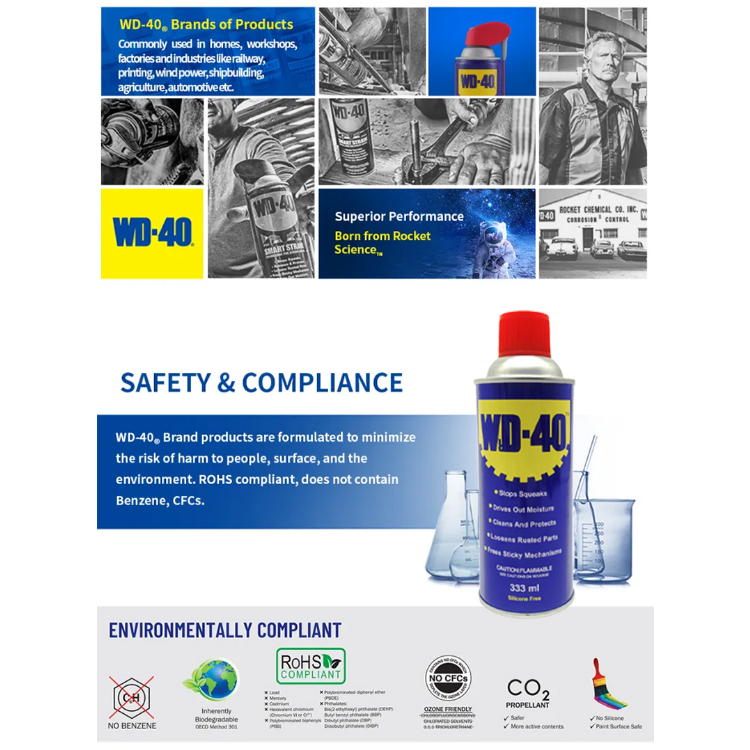 Original 350ML WD-40 Multi-Use Oil/ Rust Remover Spray/ Chain ...