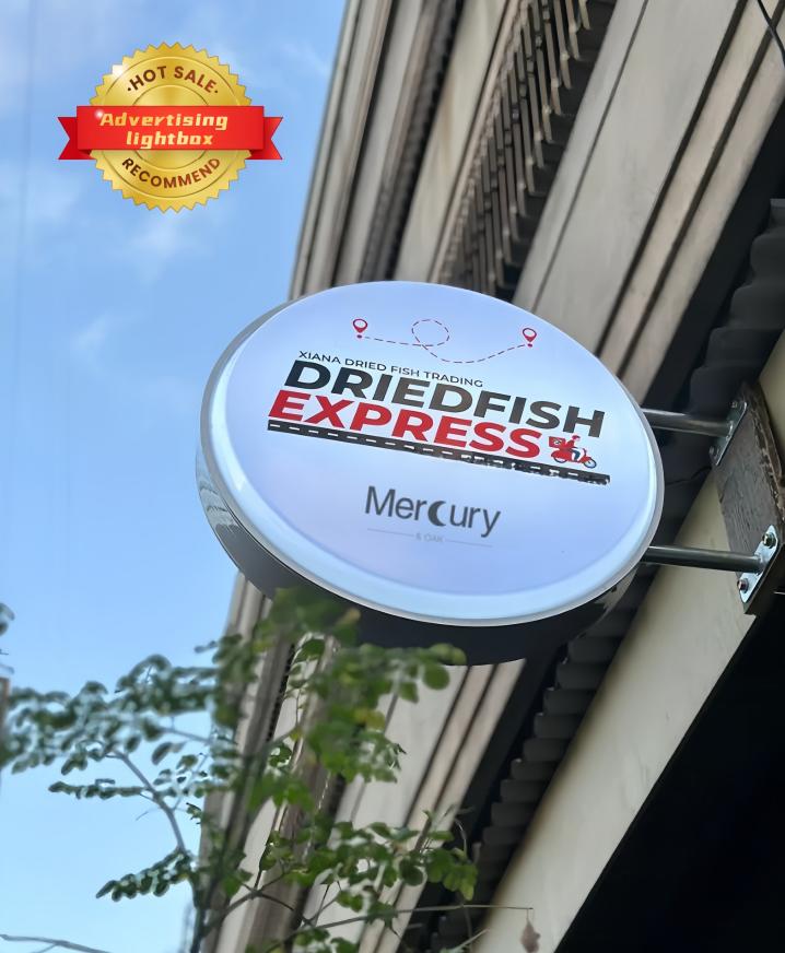 DPS Advertising Outdoor Sign LED Light Rectangular/Round Double Sided ...