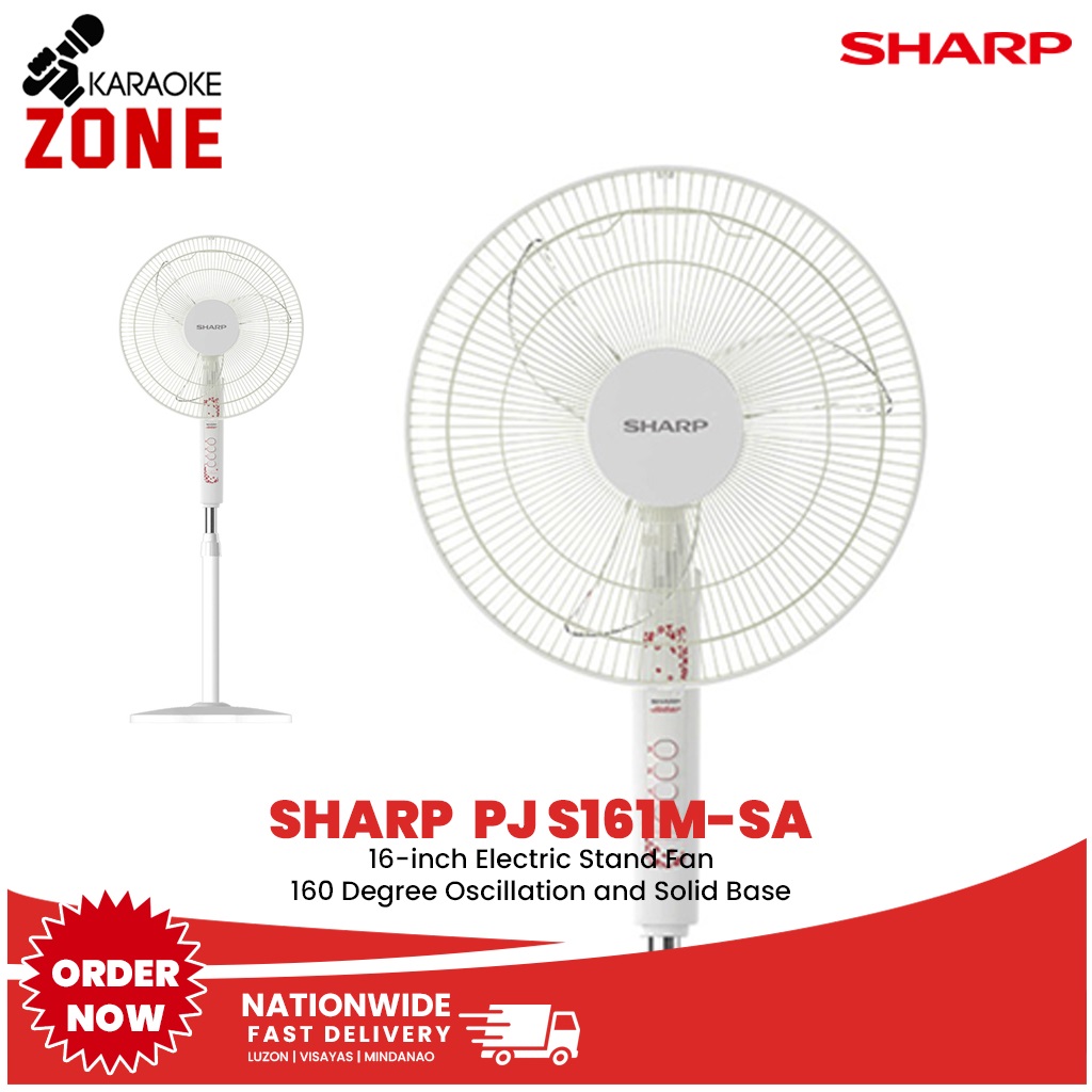 SHARP PJ-S161M-SA 2in1 16" Stand Fan/Desk Fan/16" Blade Fan Blade ...