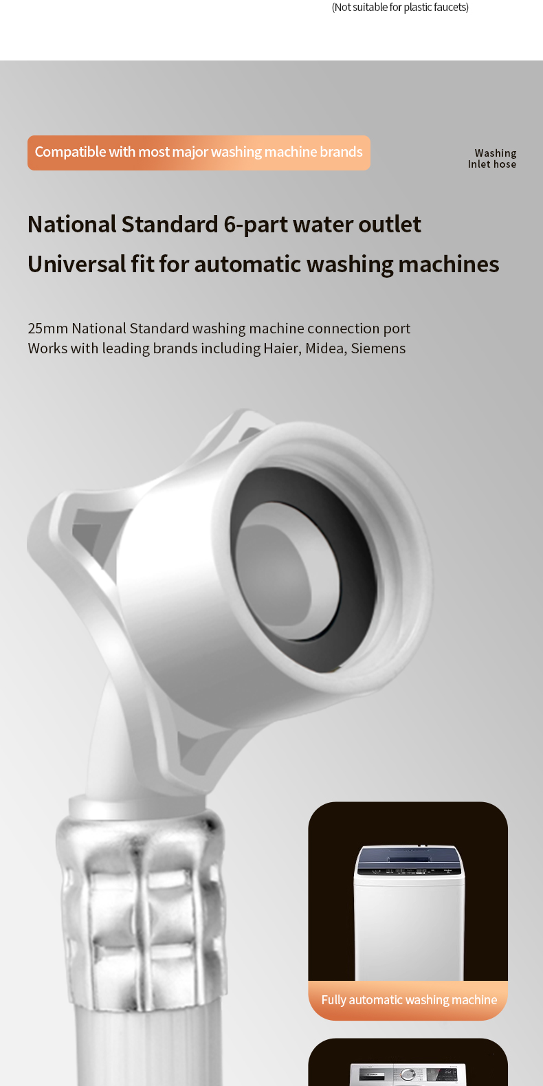 Universal interface for automatic water stop universal joint of washing ...