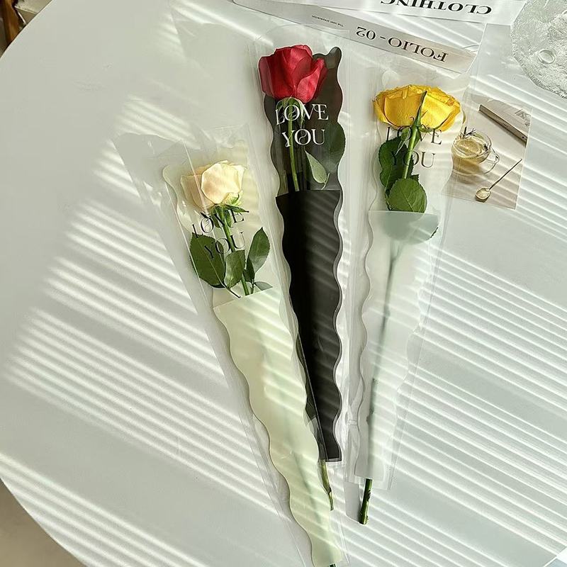 50PCS Flower Packaging Gradient Bag Waterproof Bouquet Packaging Bag ...