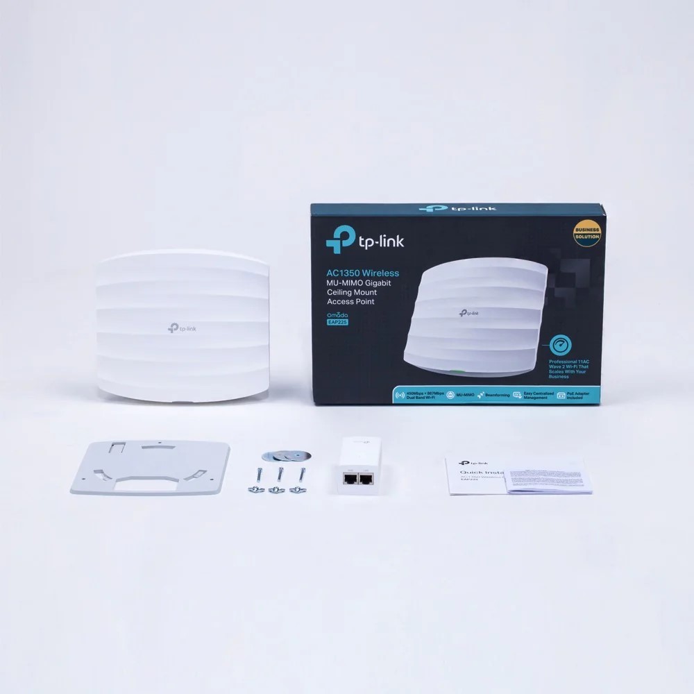 TP-LINK EAP225 AC1350 Wireless MU-MIMO Gigabit Ceiling Mount Access ...