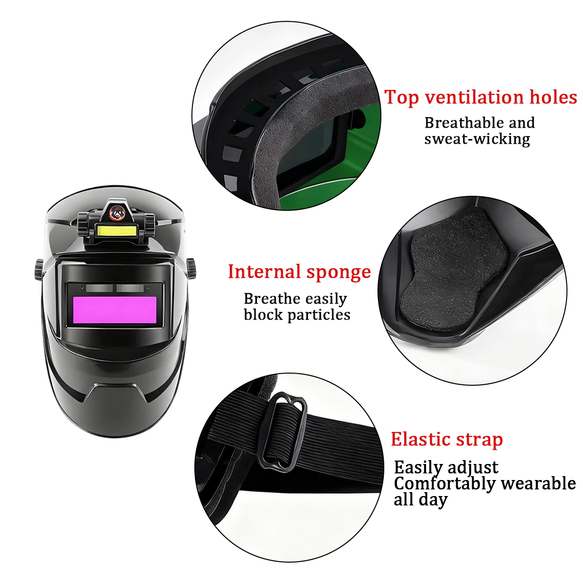 Welding Mask Auto Darkening Automatic Dark Welding Helmet Full Face ...