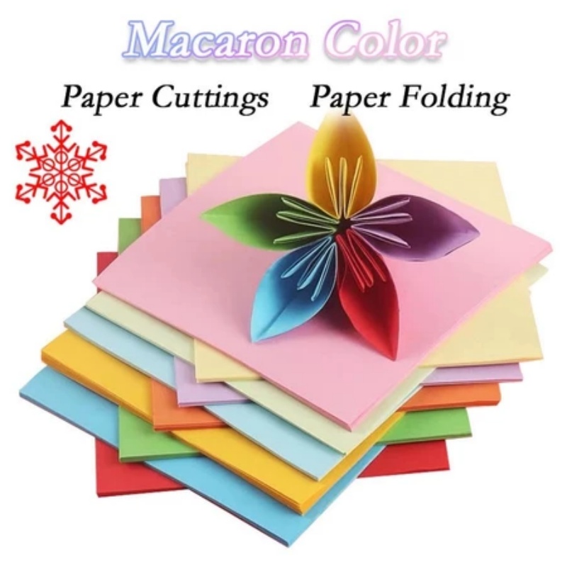 100PCS Origami Paper Double Sided Color DIY Folding Colored Paper Gifts ...