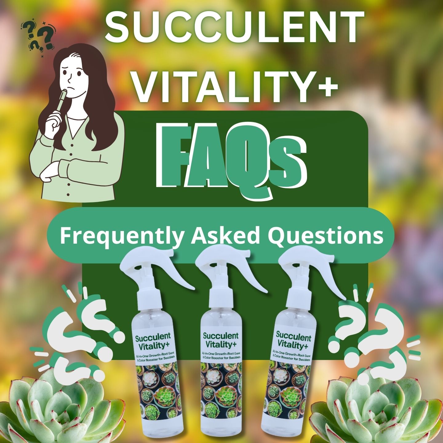 Succulent Vitality Plus+ Spray – Growth Booster, Root Guard & Color ...