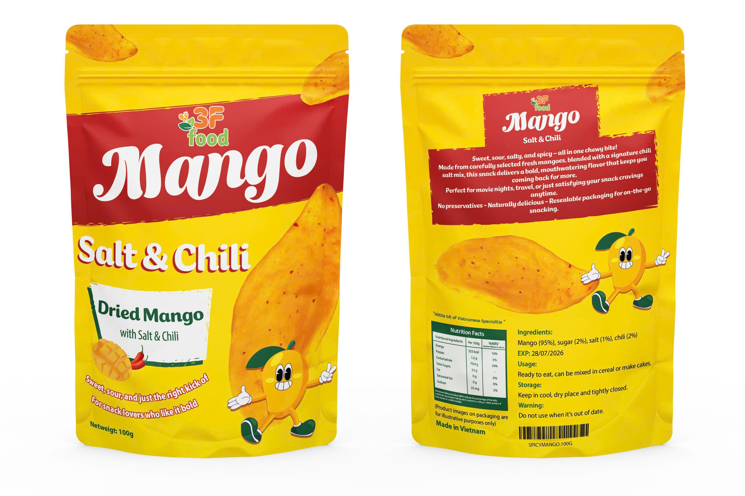 [BEST SELLER] 3F Dried Mango with Salt & Chili – Healthy Spicy Sour ...