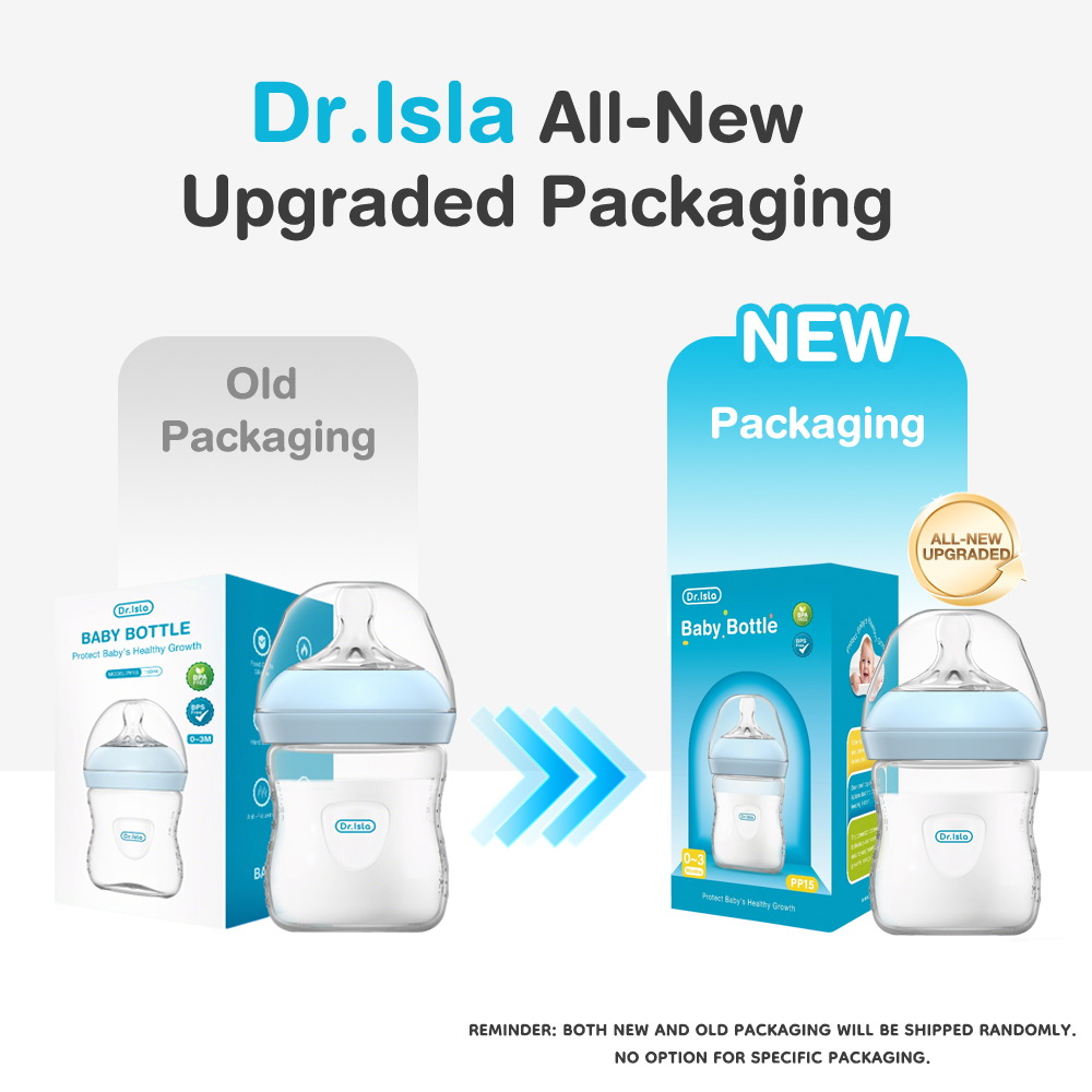 Dr.isla Baby Natural Milk Bottle Newborn Infant Feeding Bottle Silicone ...