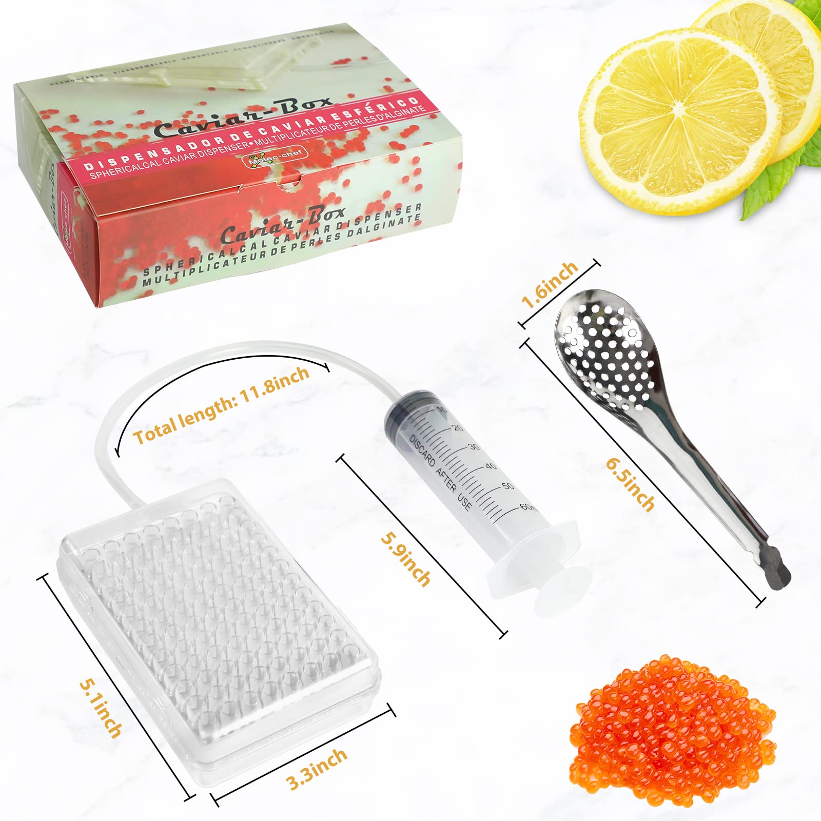 Caviar Maker Molecular Gastronomy Tool Kit With Spherification Dropper ...