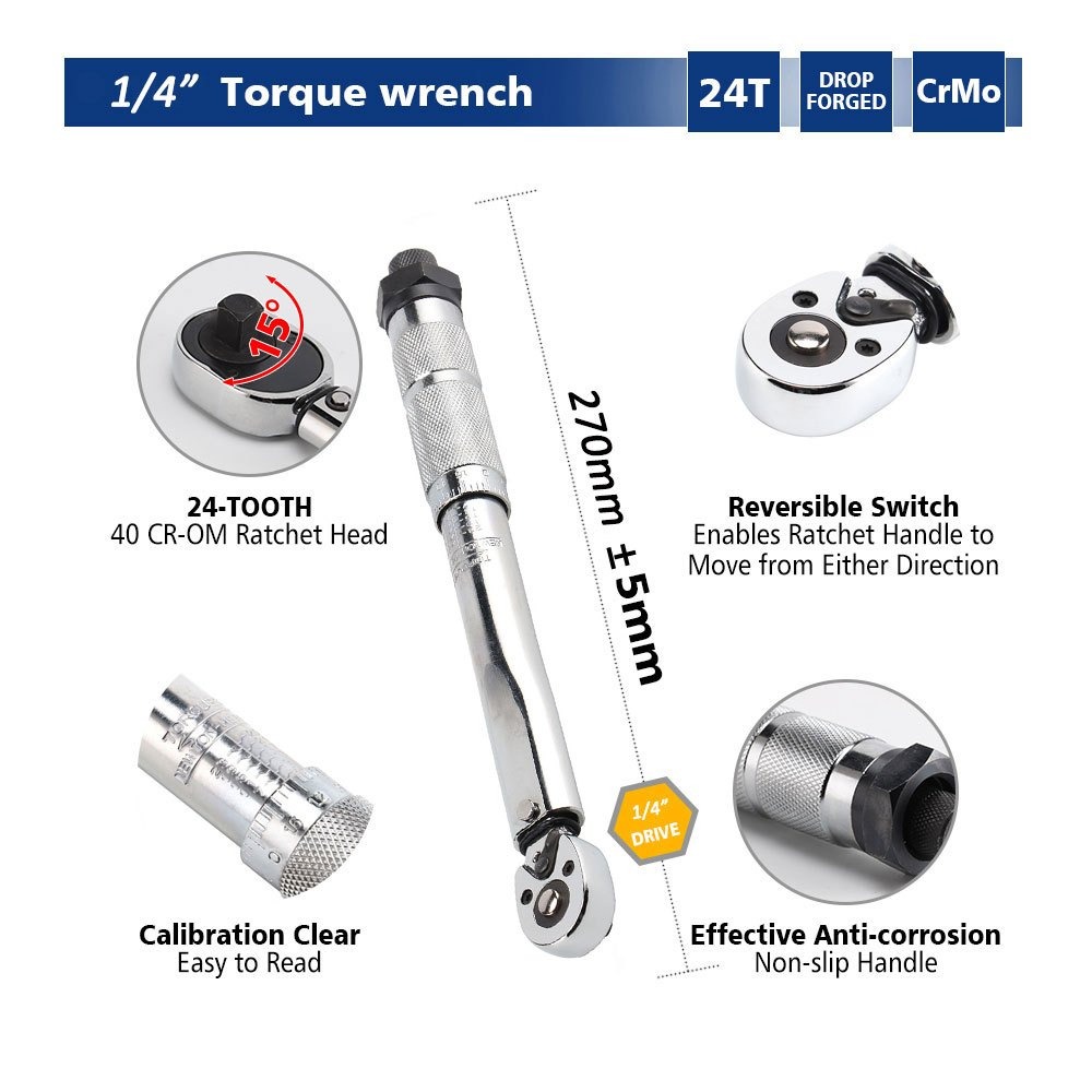 DEKES Preset adjustable torque wrench 1/2" 28-210nm Drive Torque Wrench ...
