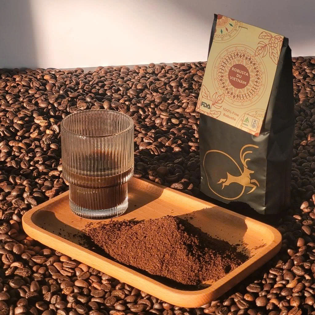 Mang Den Coffee, 100% pure Robusta coffee beans, Du Vietnam Robusta ...