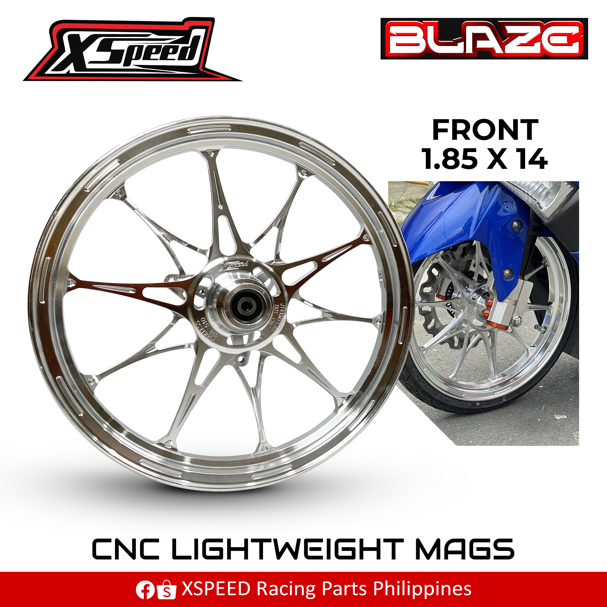XSpeed CNC Mags ( SILVER ) - Blaze | Shopee Philippines