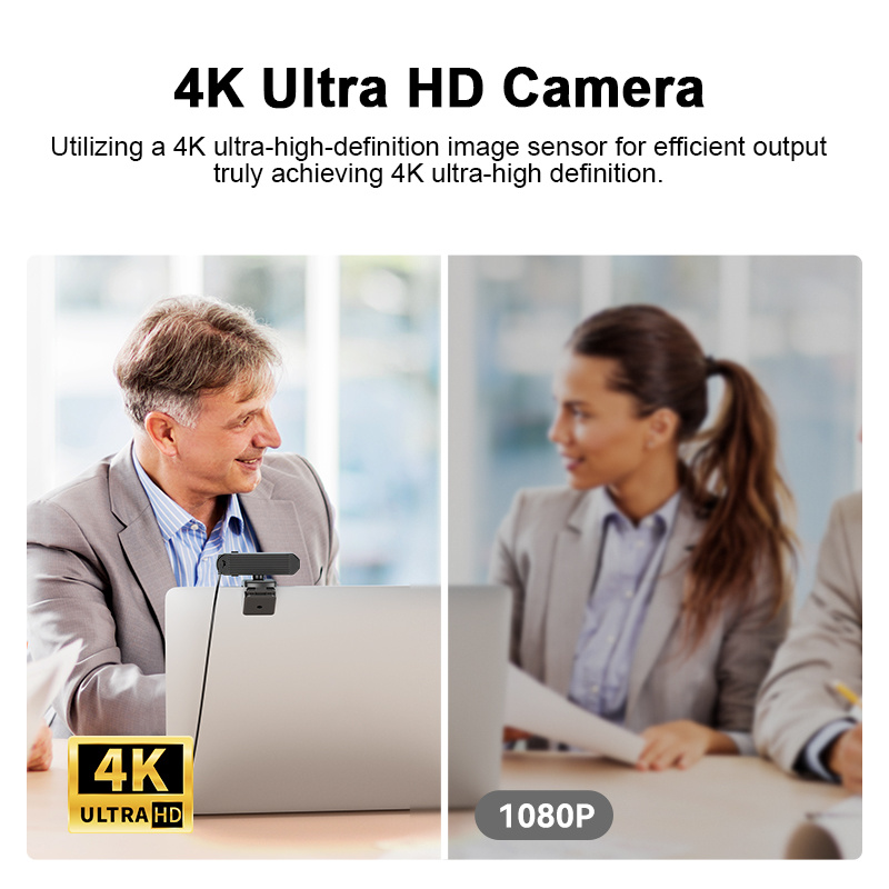 Actual 4K Webcam 4K Ultra HD With Privacy Cover Auto Focus Computer ...