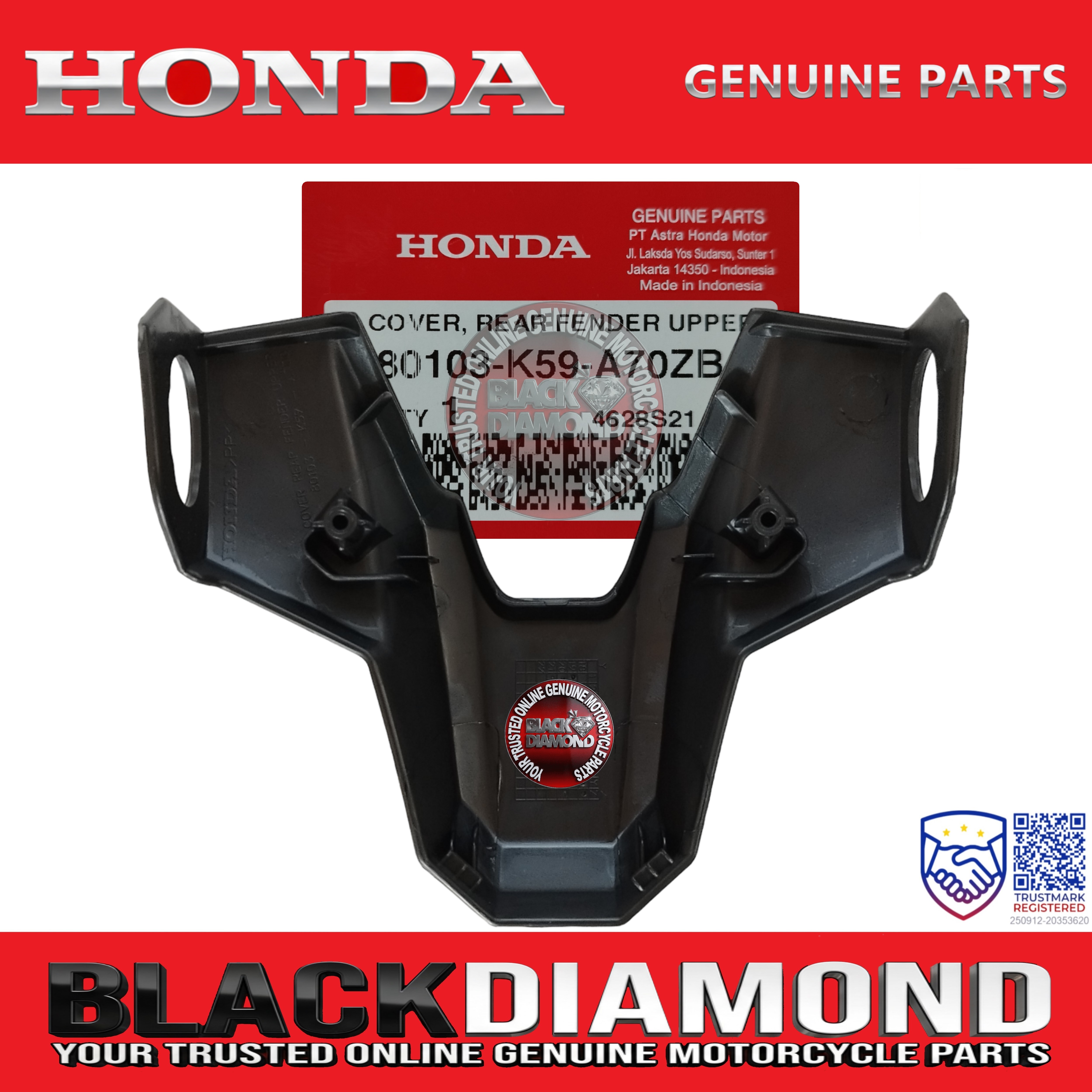 JOEY - ORIGINAL HONDA CLICK 125/150i | REAR FENDER UPPER COVER ...