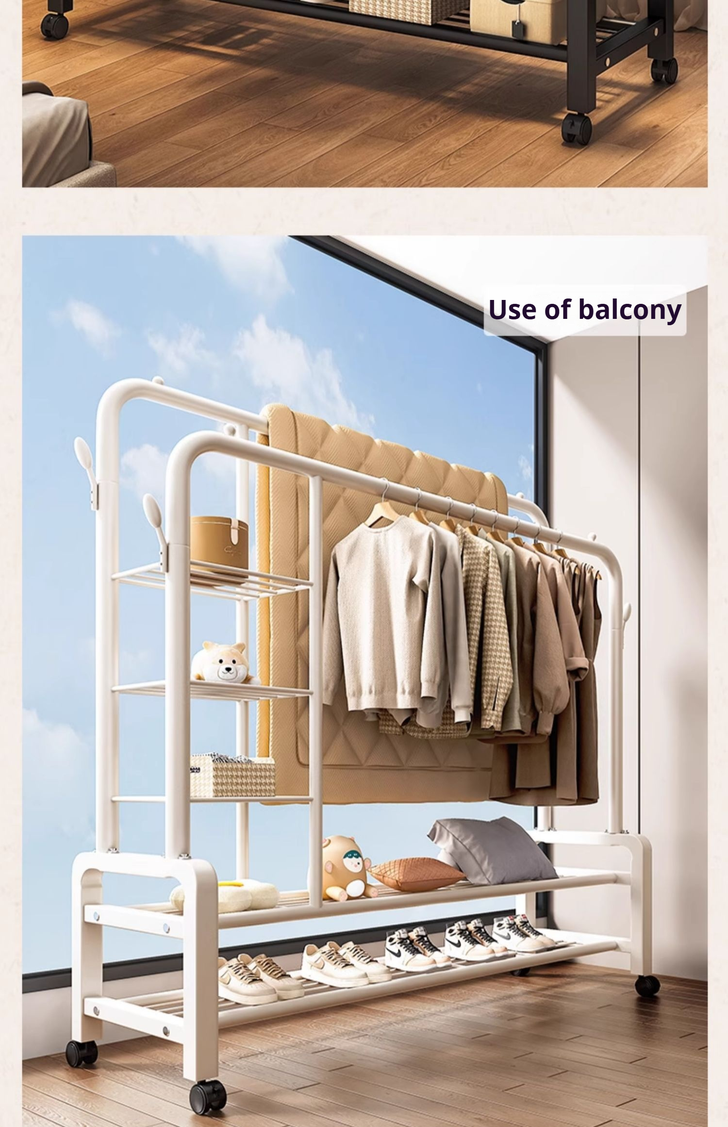 Double Pole Heavy Duty Movable Sampayan Multi-Layer Clothes Drying Rack ...