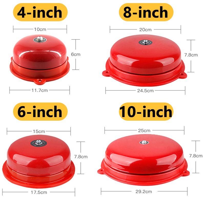 Home & Commercial Fire Alarm Bell - 220V High Decibel Warning for ...