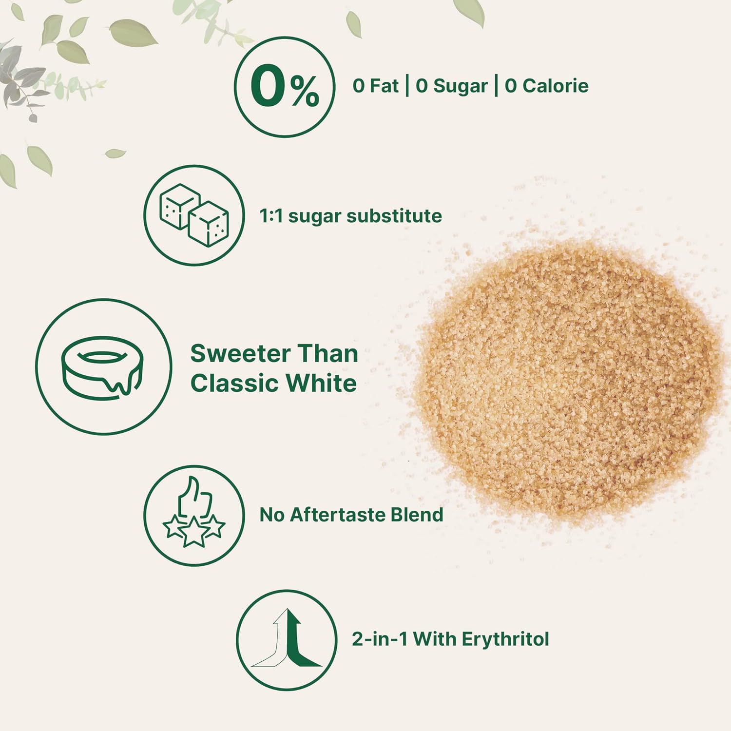 Monk Fruit Sweetener 240g | Zero Sugar, Zero Calories | Natural Low ...
