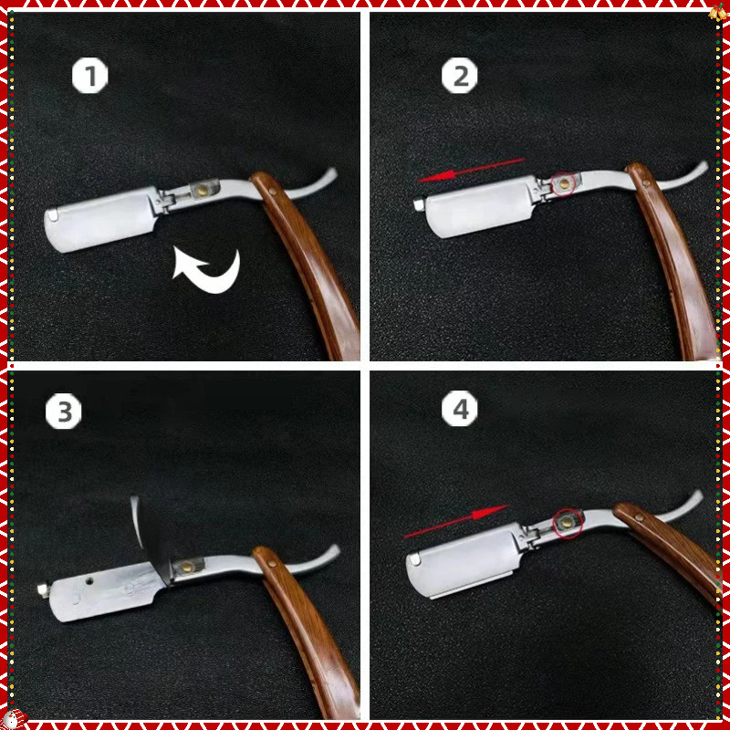 Vintage Manual Shaving Razor Straight Edge Barber Razor Classic Men ...