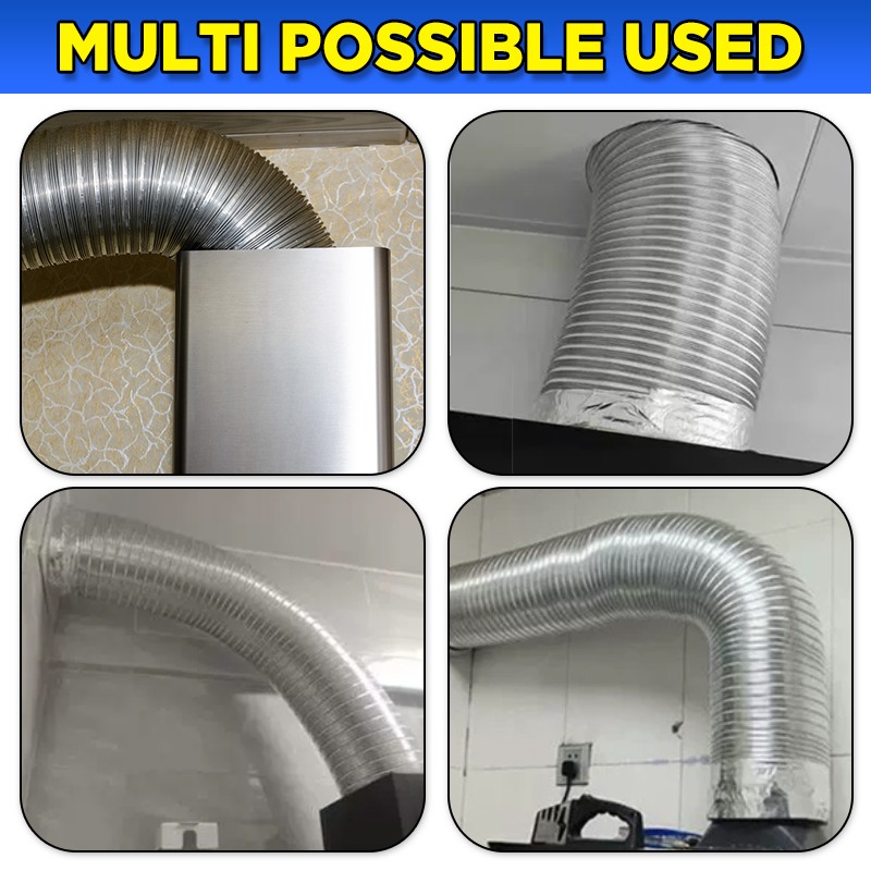 3M Aluminum Foil Retractable Duct Hose High Temp Resistant Exhaust Pipe ...