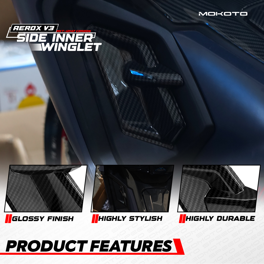 MOKOTO AEROX V3 SIDE INNER WINGLET CARBON MKT-12147 SIDE WINGLET ...