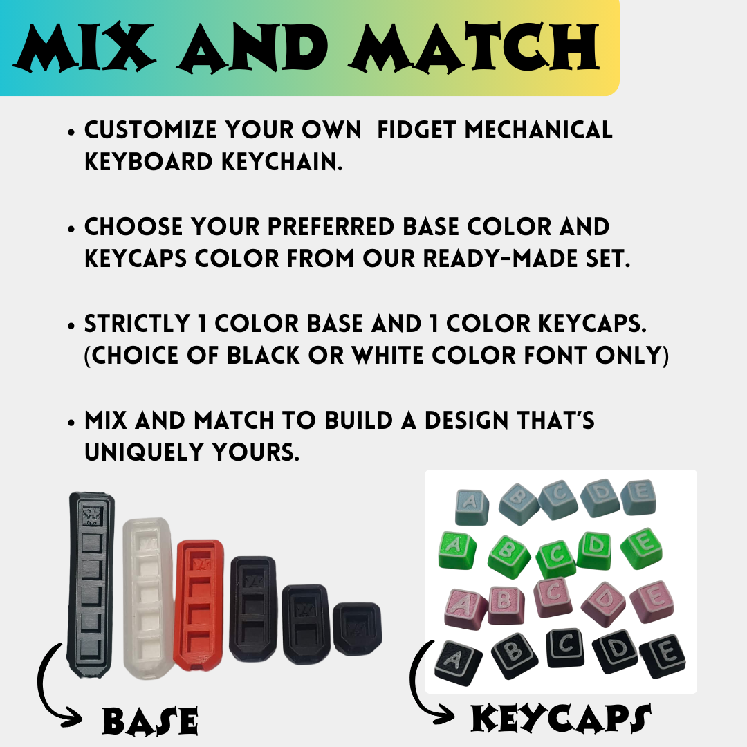 Customized Personalized 3D Print Mechanical Keyboard Clicker Fidget ...