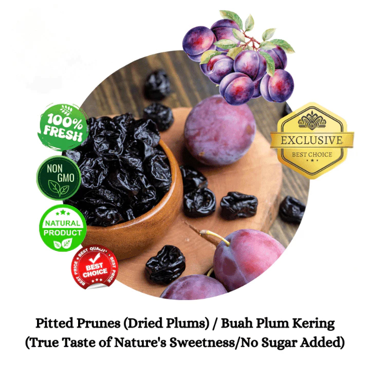 California Premium Unsweetened Dried Pitted Prunes Original 3F Food ...