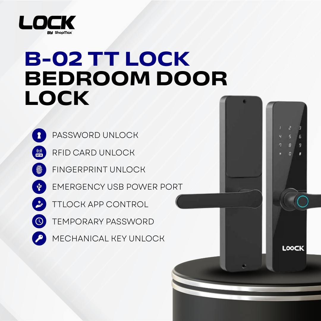 LOOCK B-02 Digital Smart Door Lock | 5-in-1 Keyless Entry w ...