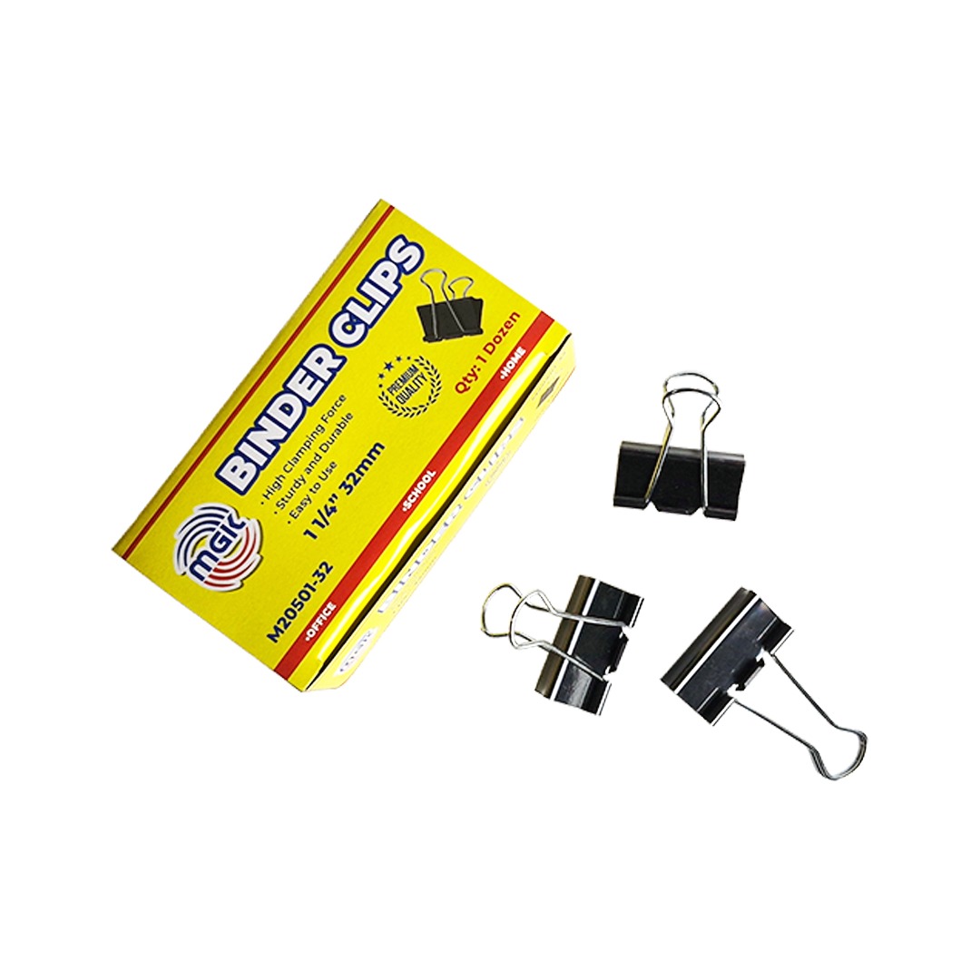 MGK M20501-32 BINDER CLIPS 1 1/4" (MINIMUM - 12 DOZENS) | Shopee ...