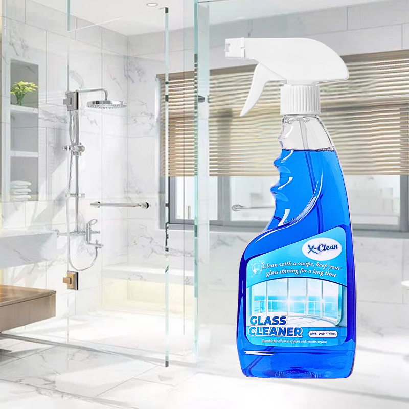 500ml X-Clean Glass Cleaner Spray & Brush Mirror Windows Cleaning Anti ...