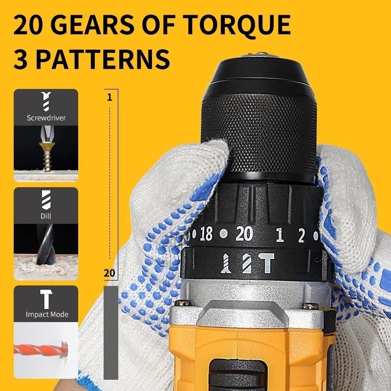 STANLEY [2 Battery] Cordless Drill 128v Impact drill set heavy duty ...