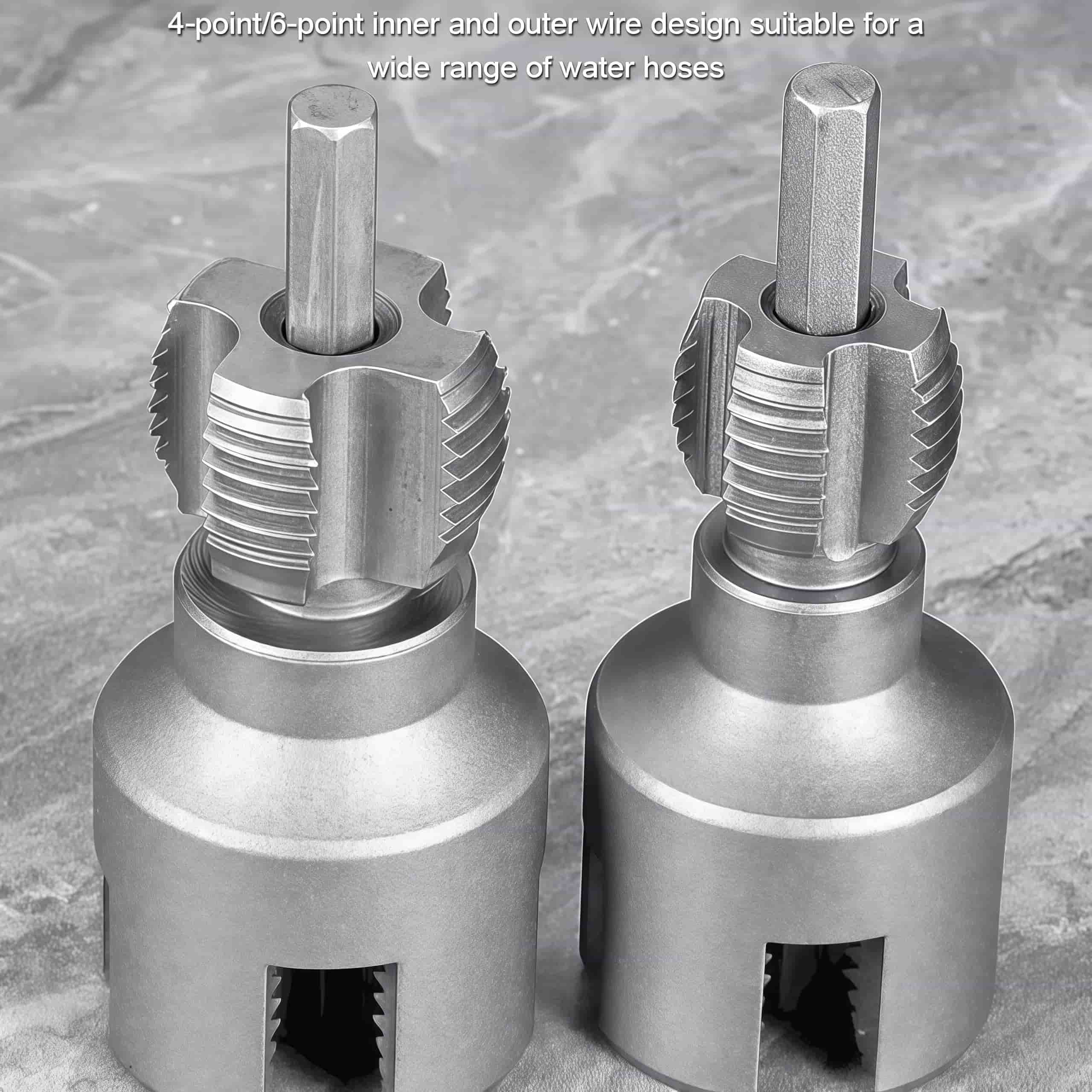 Integrated Internal & External Pipe Dual Head Threading Tool for 1/2 ...