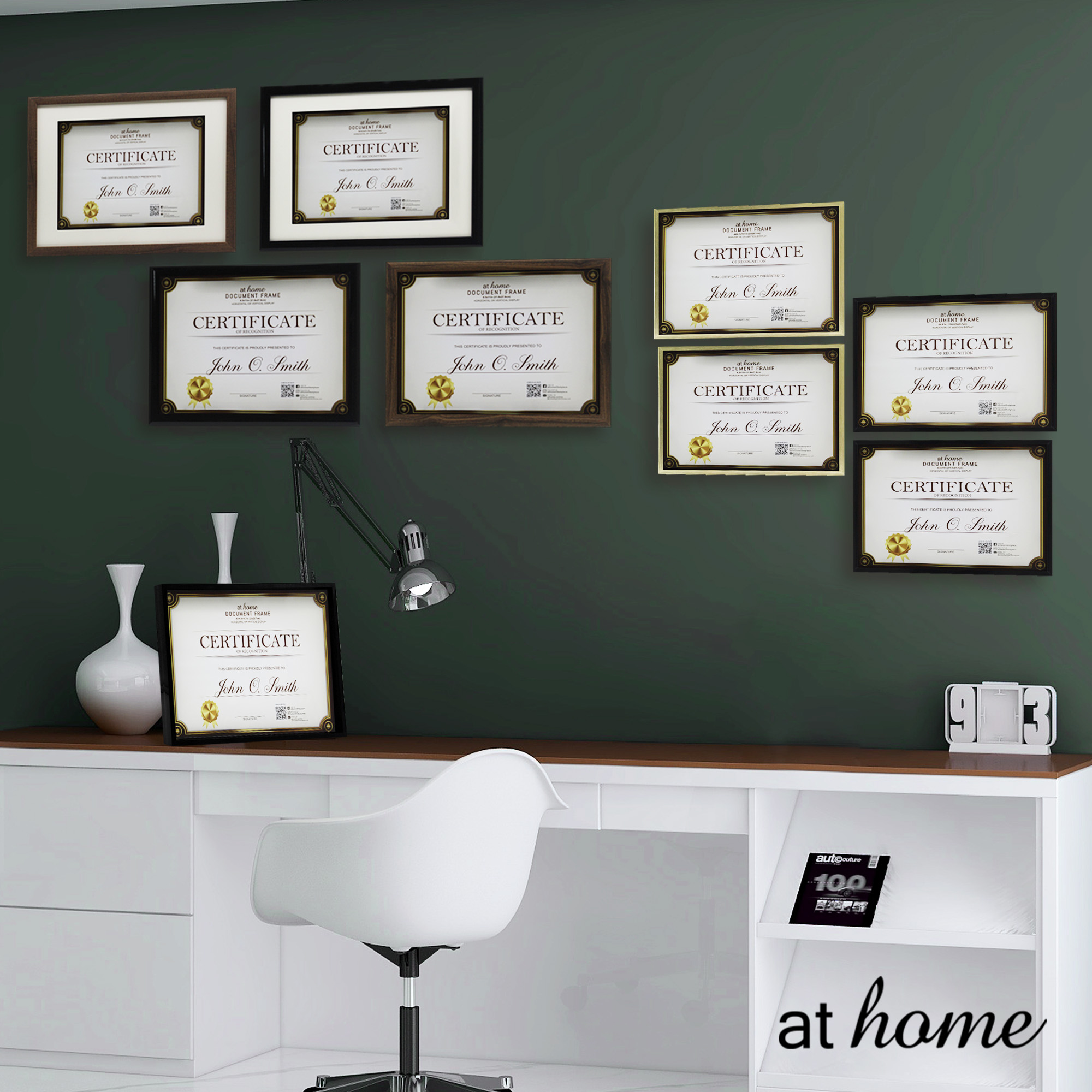 AT HOME Essential Bradly Certificate Frame – A4 or 8.5x11 Documents ...