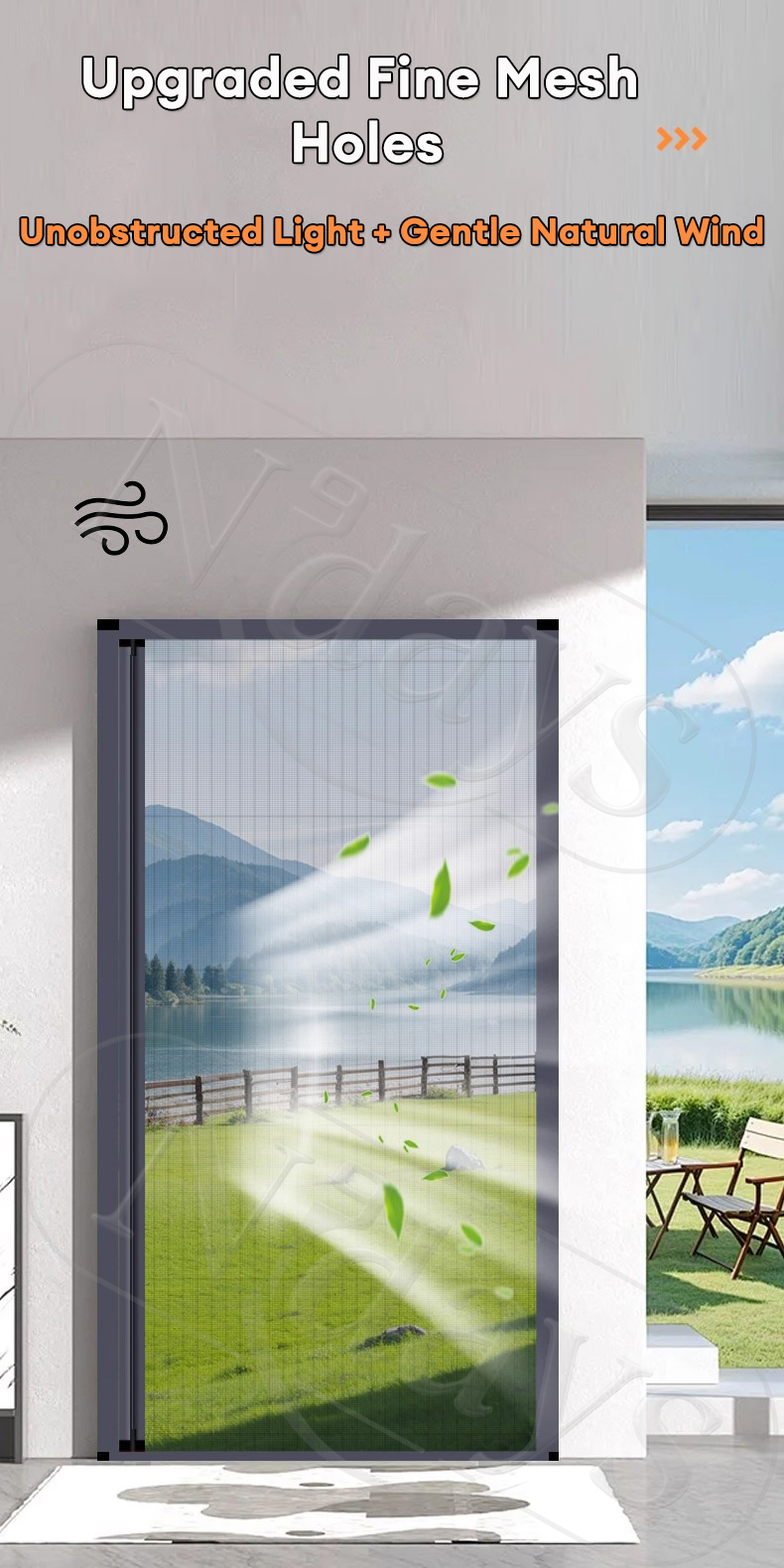 Trackless Folding Screen Door Sliding Door Accordion Aluminum Home Anti ...